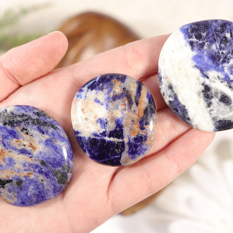 Sodalite Palm Stone - Sodalite Crystal from Brazil - Nature's Artifacts