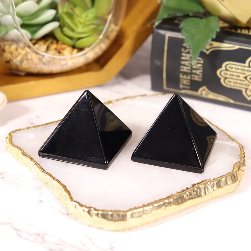 Black Obsidian Pyramid - Black Obsidian Crystal - Nature's Artifacts