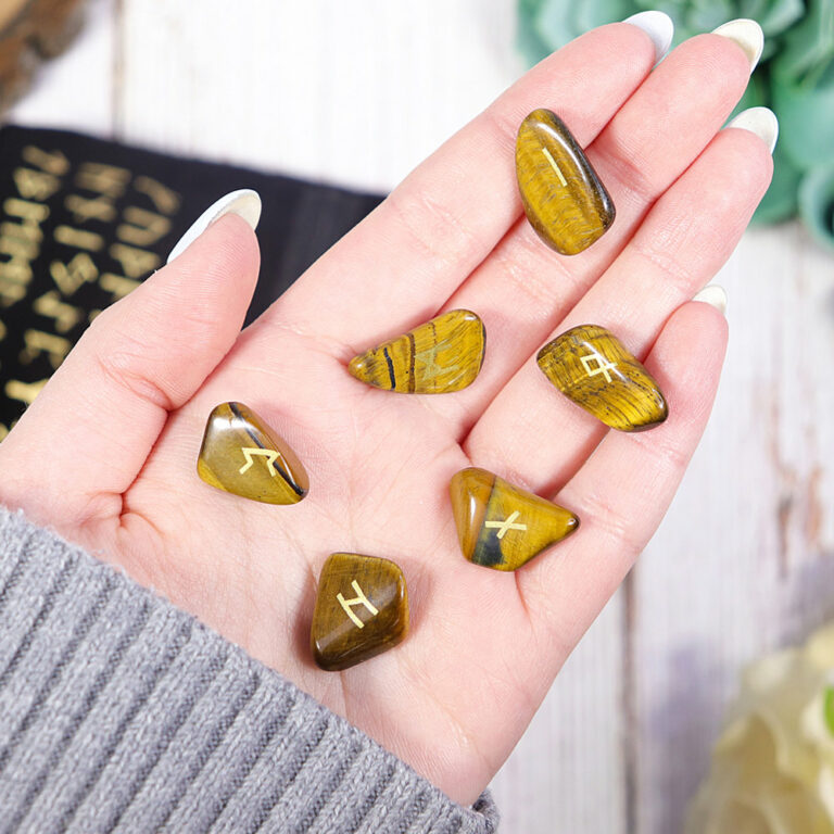 Tigers Eye Rune Stone Set - Nature's Artifacts